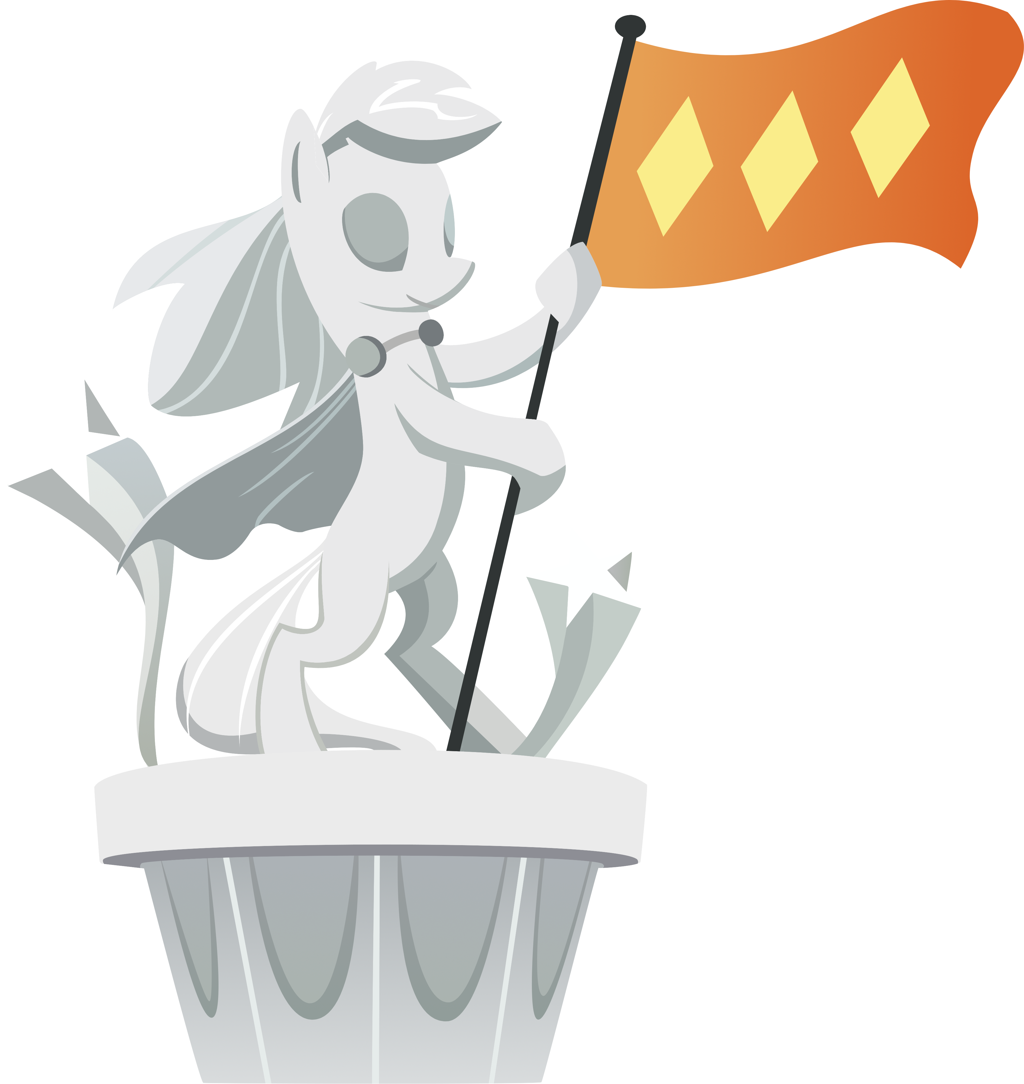 #152810 - safe, artist:spinnyhat, g4, simple background, statue ...