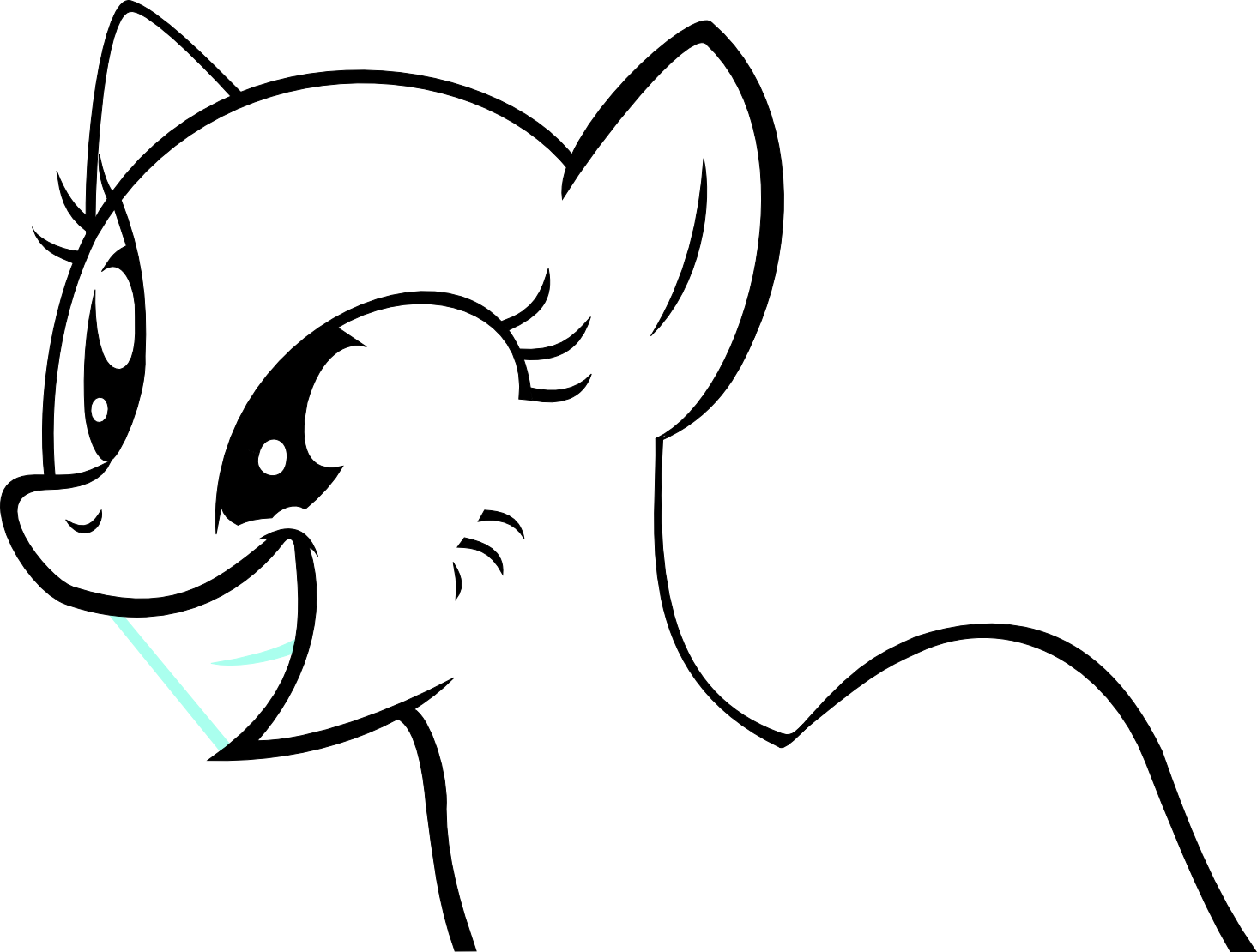 #161014 - safe, pony, grin, happy, outline, simple background, smiling ...