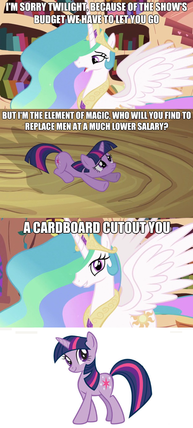 #142366 - safe, princess celestia, twilight sparkle, cardboard cutout ...
