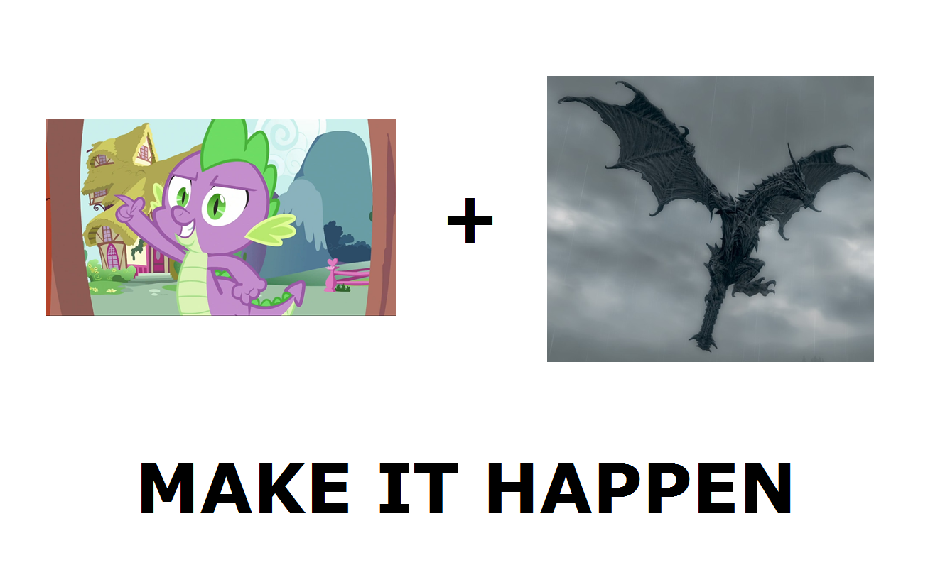 #144808 - safe, spike, alduin, all caps, exploitable meme, make it ...