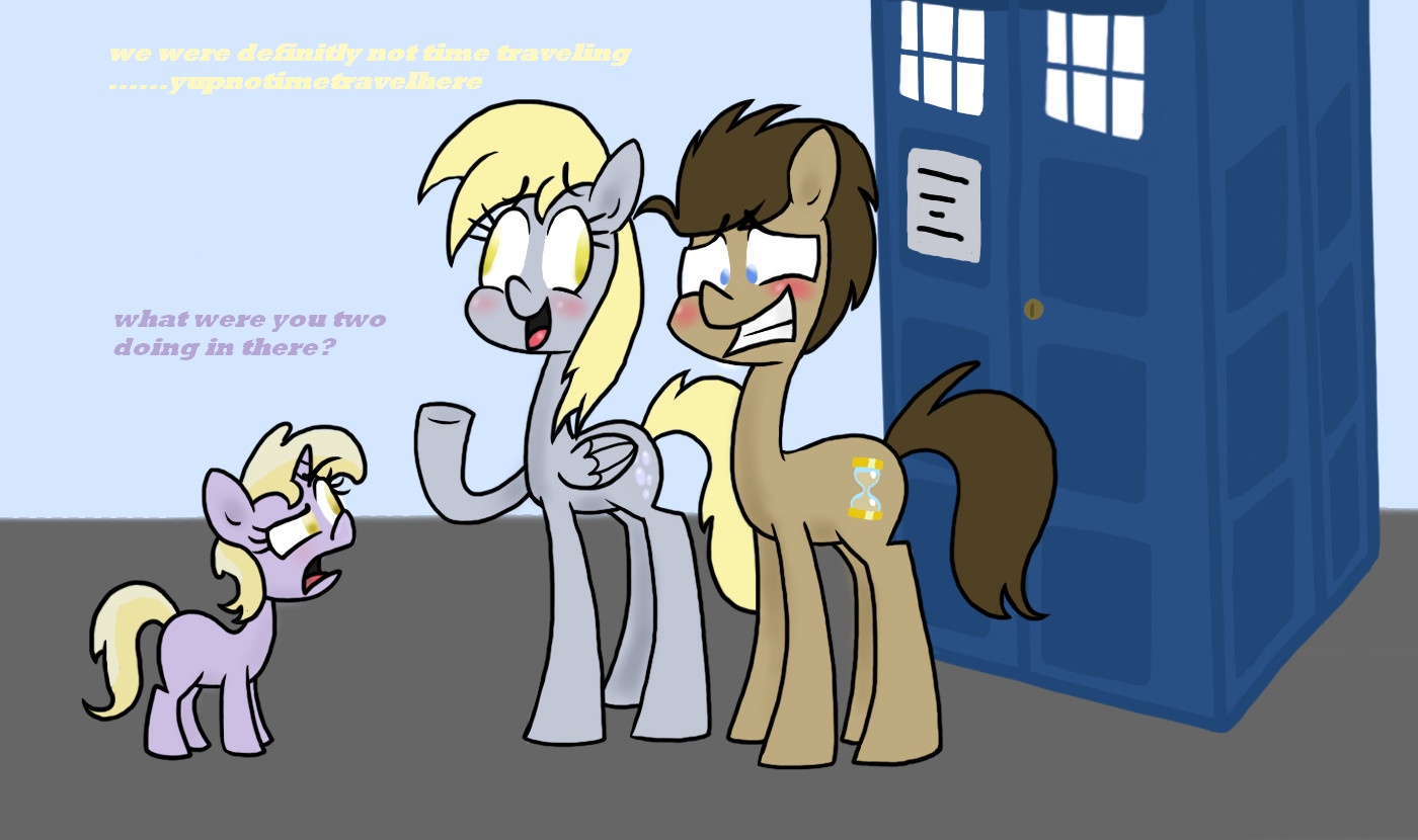 #3933 - safe, artist:mcnuggyy, derpy hooves, dinky hooves, doctor ...