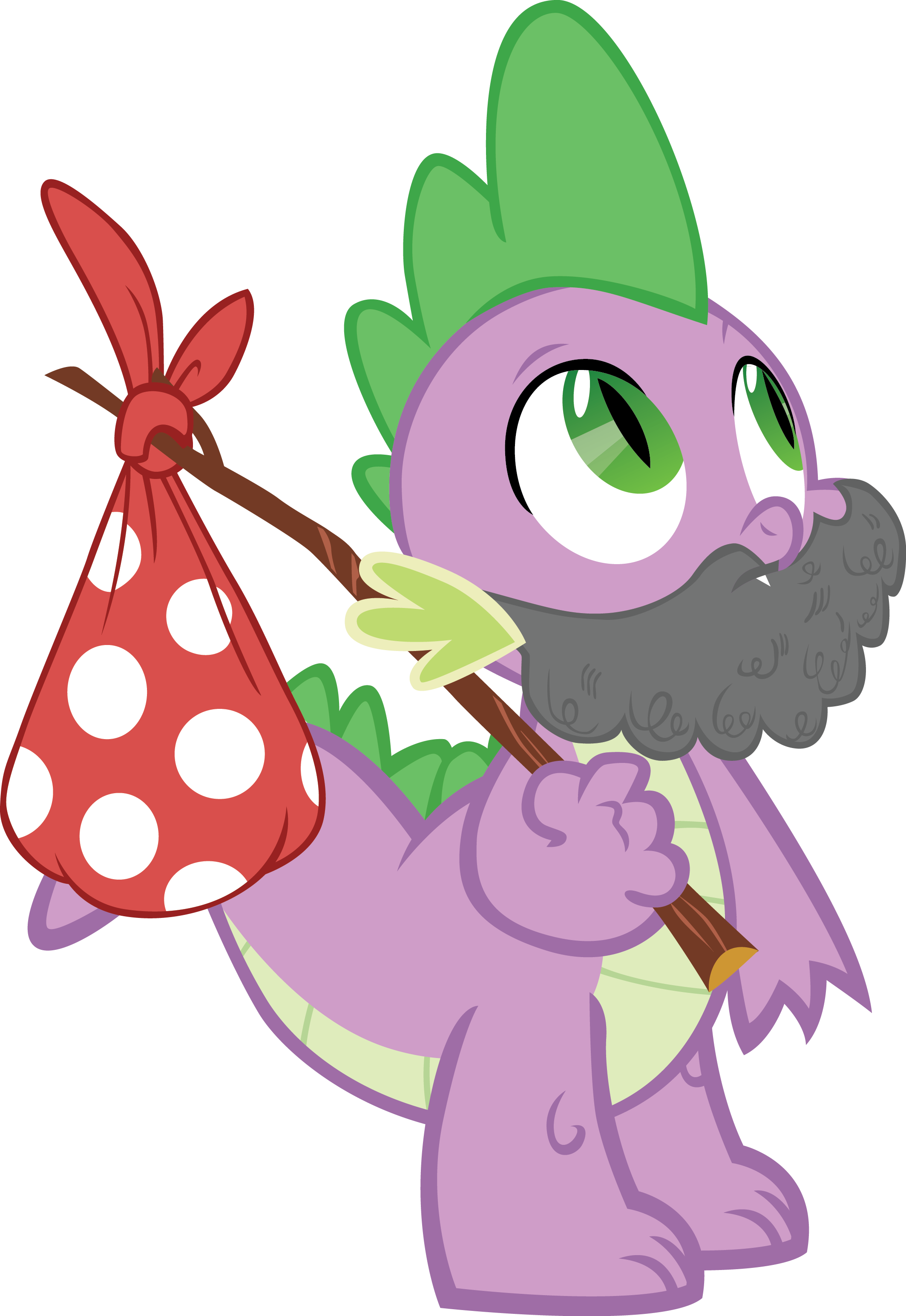 #38941 - safe, artist:sircinnamon, spike, g4, beard, bindle, high res ...