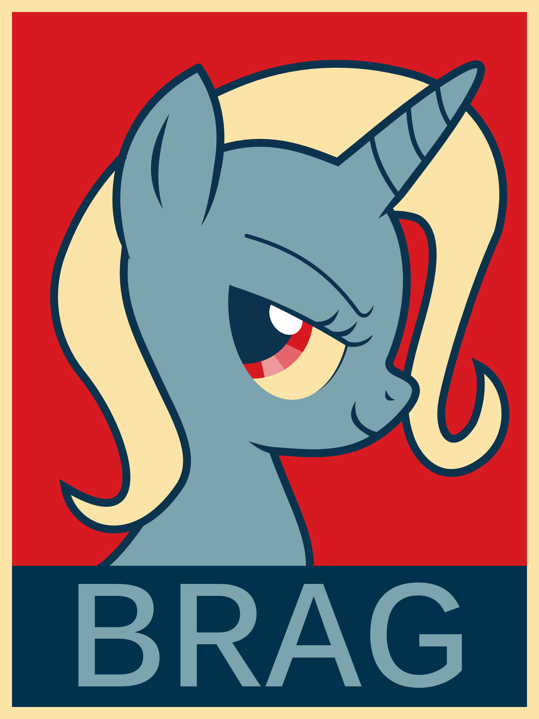 #46766 - safe, artist:peora, trixie, hope poster, poster - Derpibooru