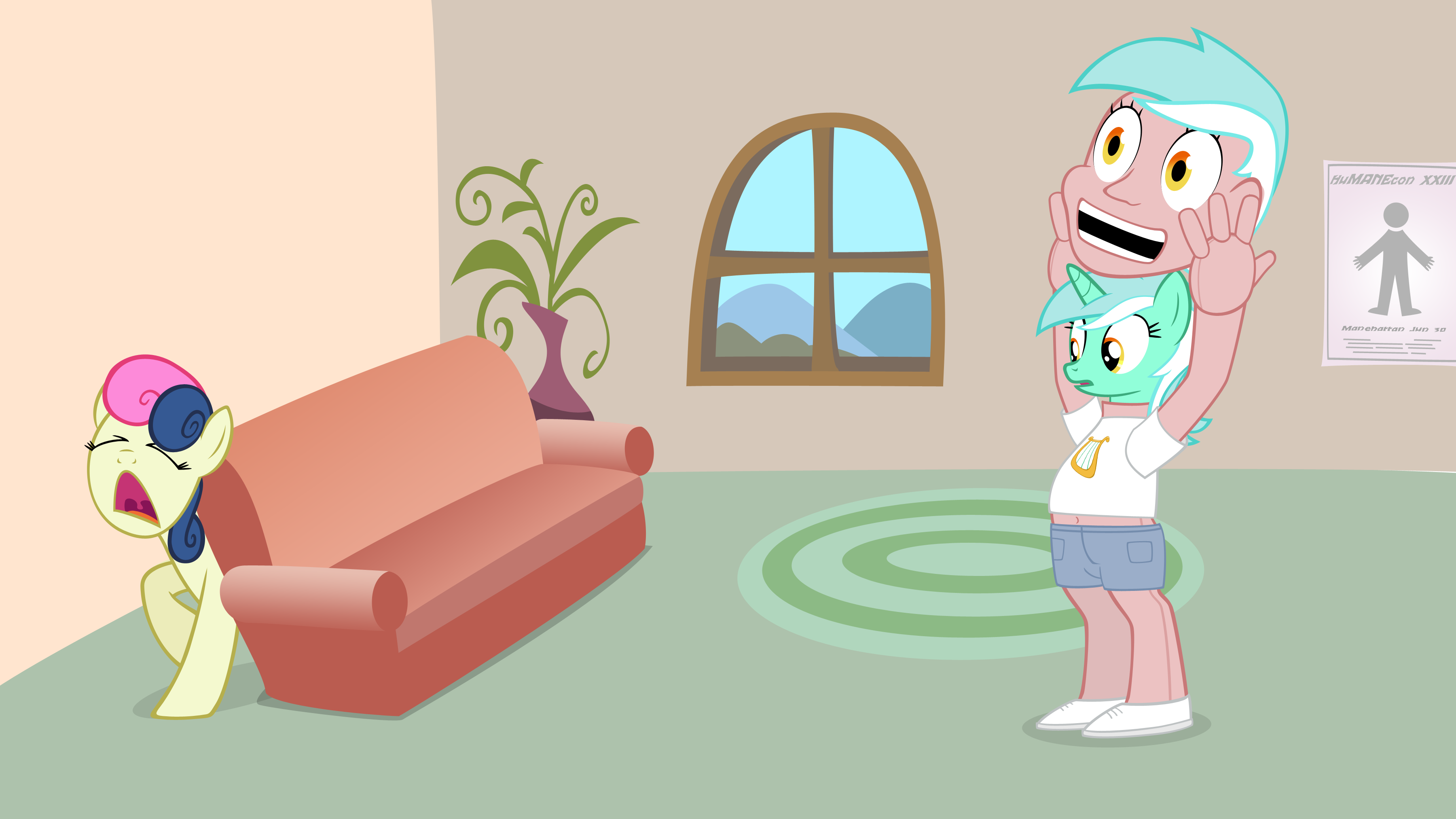 #53853 - safe, artist:ohitison, bon bon, lyra heartstrings, sweetie ...