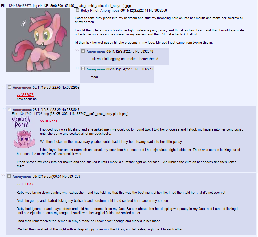 #72635 - explicit, ruby pinch, 4chan, 4chan screencap, foalcon, text ...