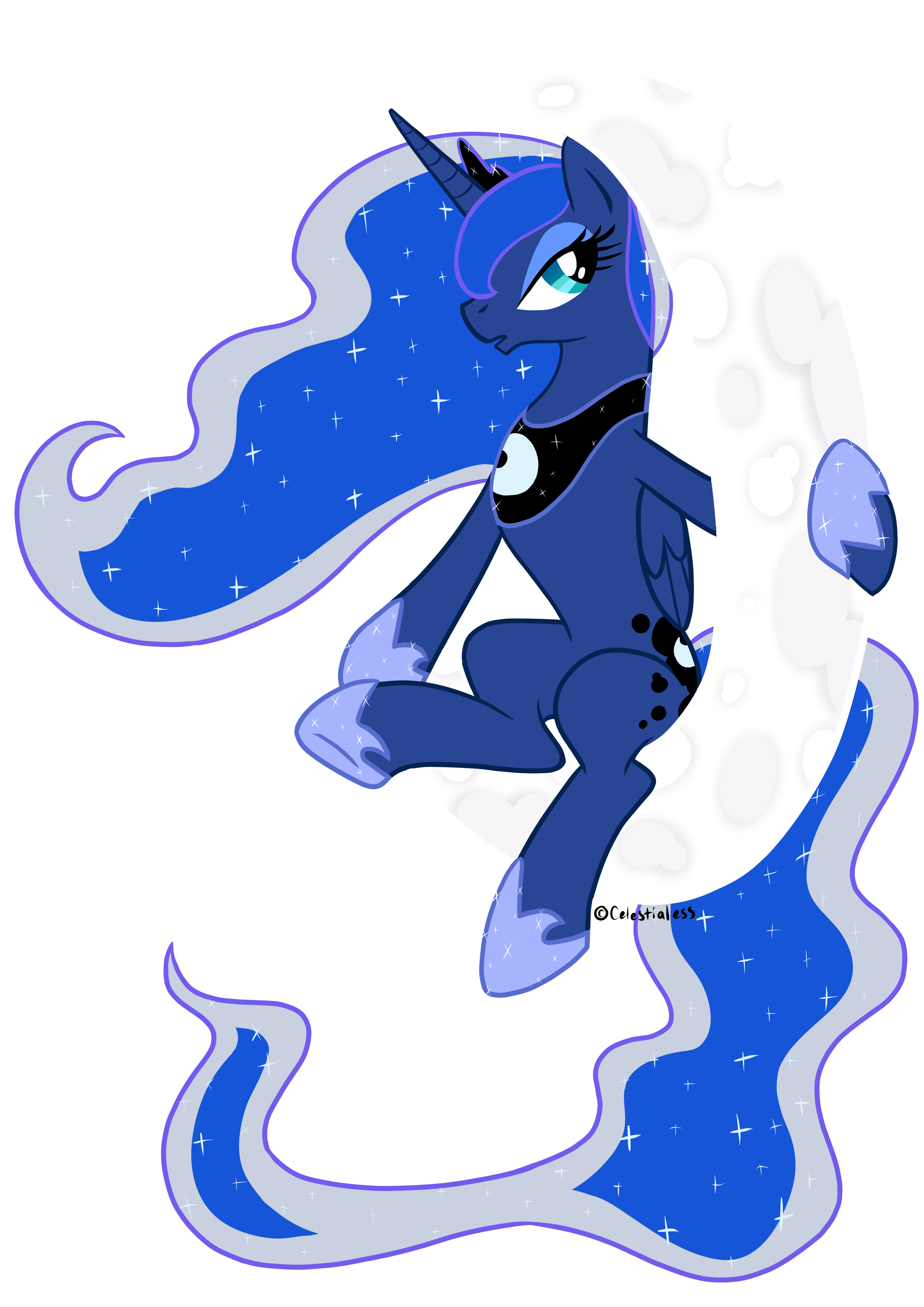 #96609 - safe, artist:celestialess, princess luna, alicorn, pony, g4 ...