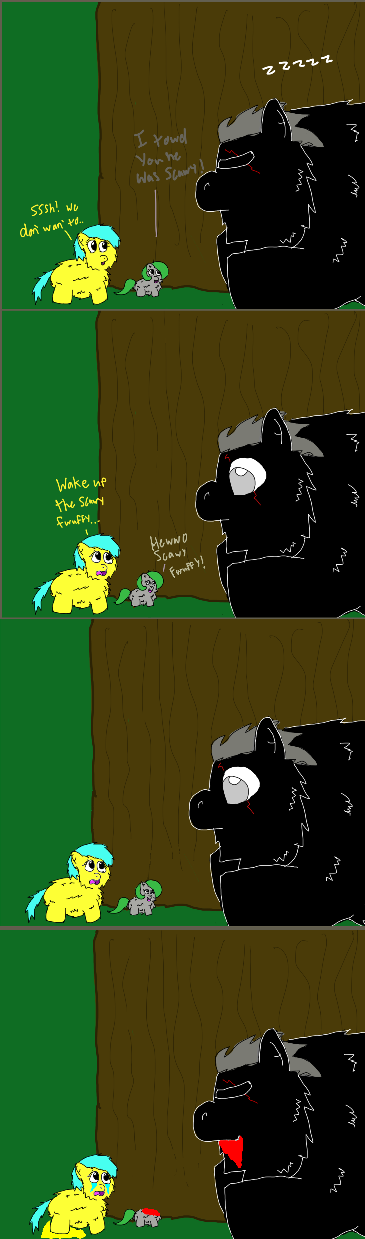 #97774 - grimdark, fluffy pony, blood, comic, crying, dead, death ...