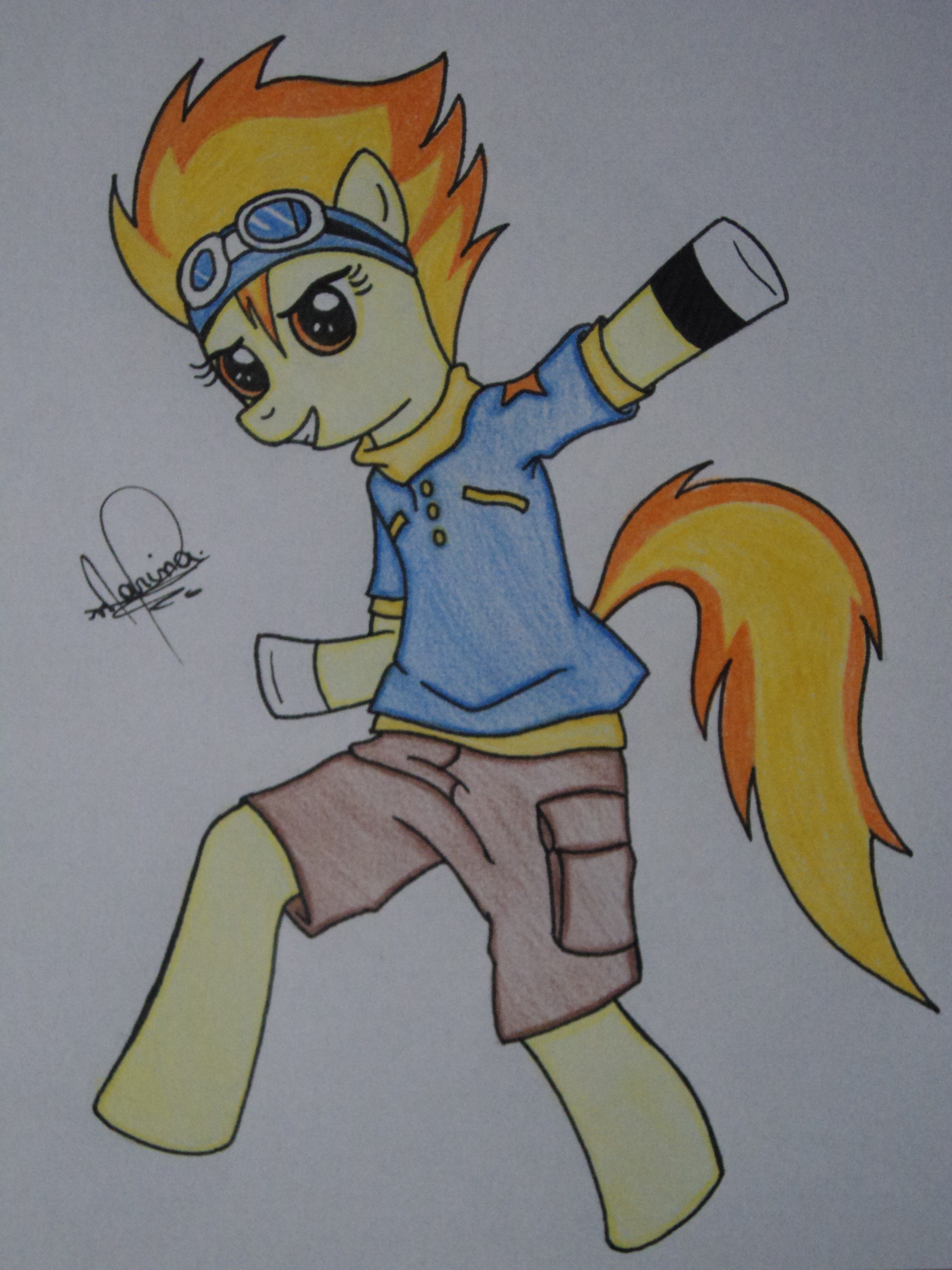 #92764 - safe, artist:mariwii, spitfire, pony, g4, bipedal, cosplay ...