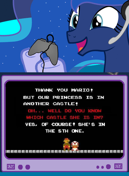 #206587 - safe, princess luna, gamer luna, exploitable meme, gamer meme ...