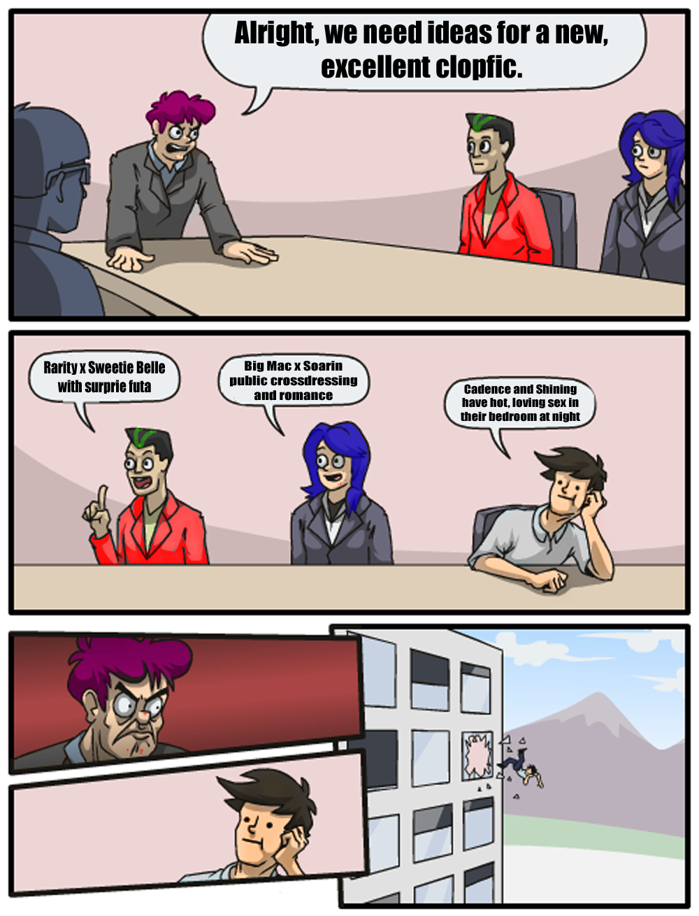 #207320 - safe, clopfic, comic, defenestration, employer meme ...