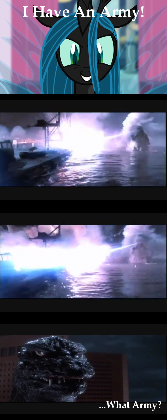 #449000 - semi-grimdark, queen chrysalis, kaiju, awesome, badass ...