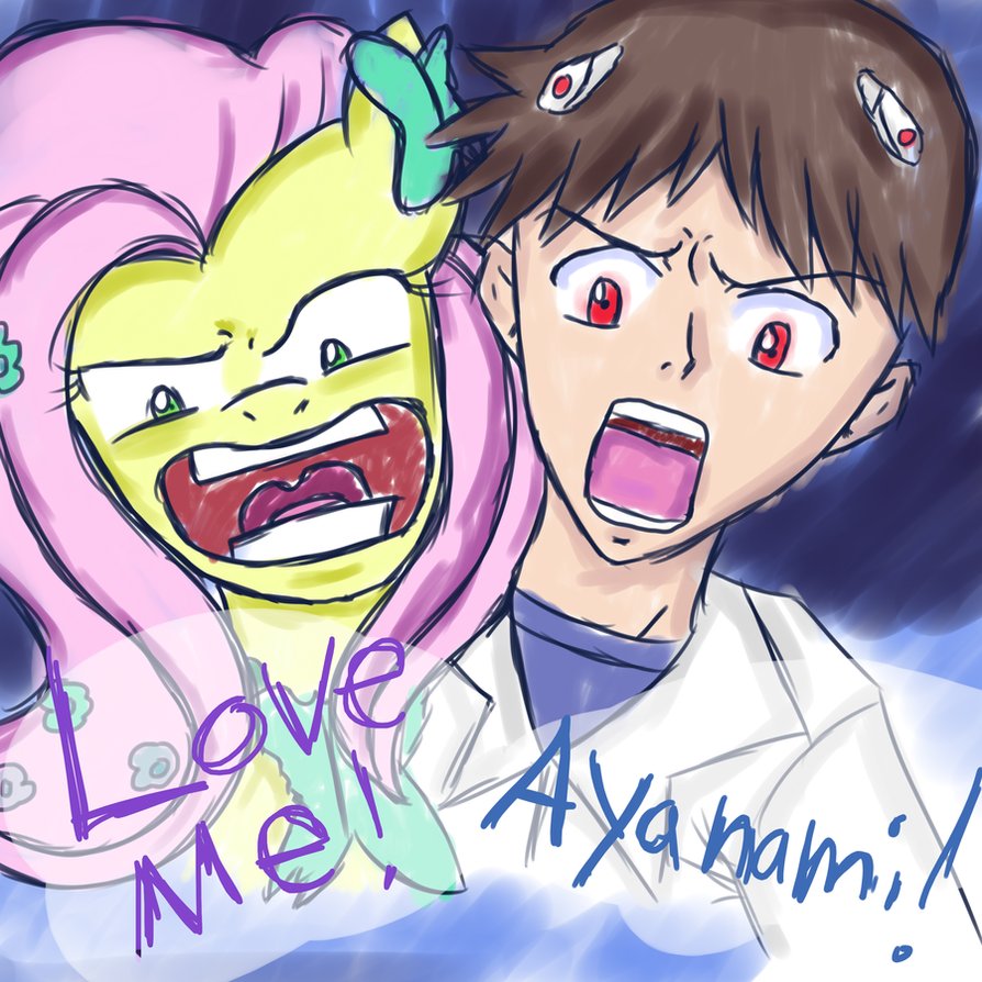 #459935 - safe, artist:shivery-ao, fluttershy, g4, flutterrage, neon ...