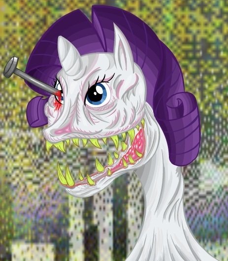 #460639 - grimdark, grotesque, artist:akustikrausch, rarity, animated ...