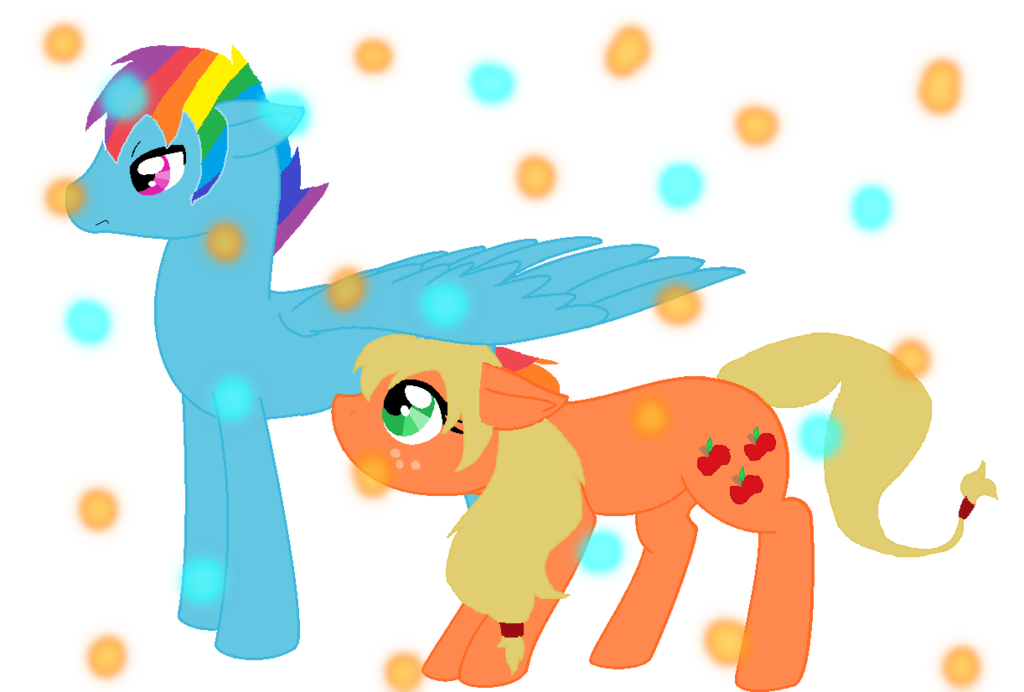 #444429 - safe, artist:bemyhero-love, applejack, rainbow dash, female ...