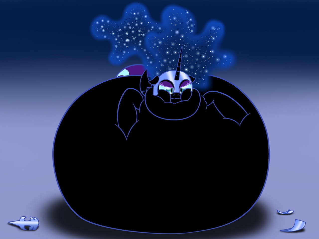 #461925 - questionable, artist:8aerondight8, nightmare moon, big belly ...