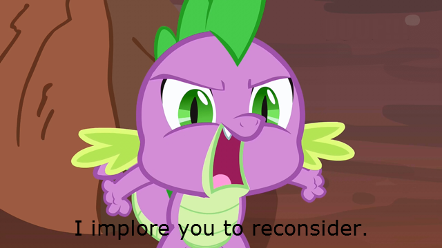 #481070 - safe, spike, angry, image macro, kung pow, male, solo, spike ...