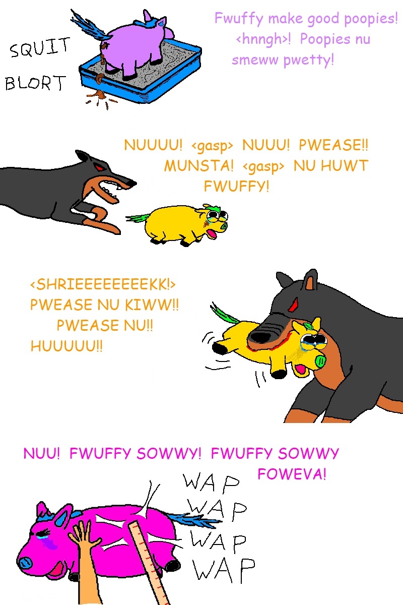 #464027 - artist needed, grimdark, grotesque, dog, fluffy pony, abuse ...