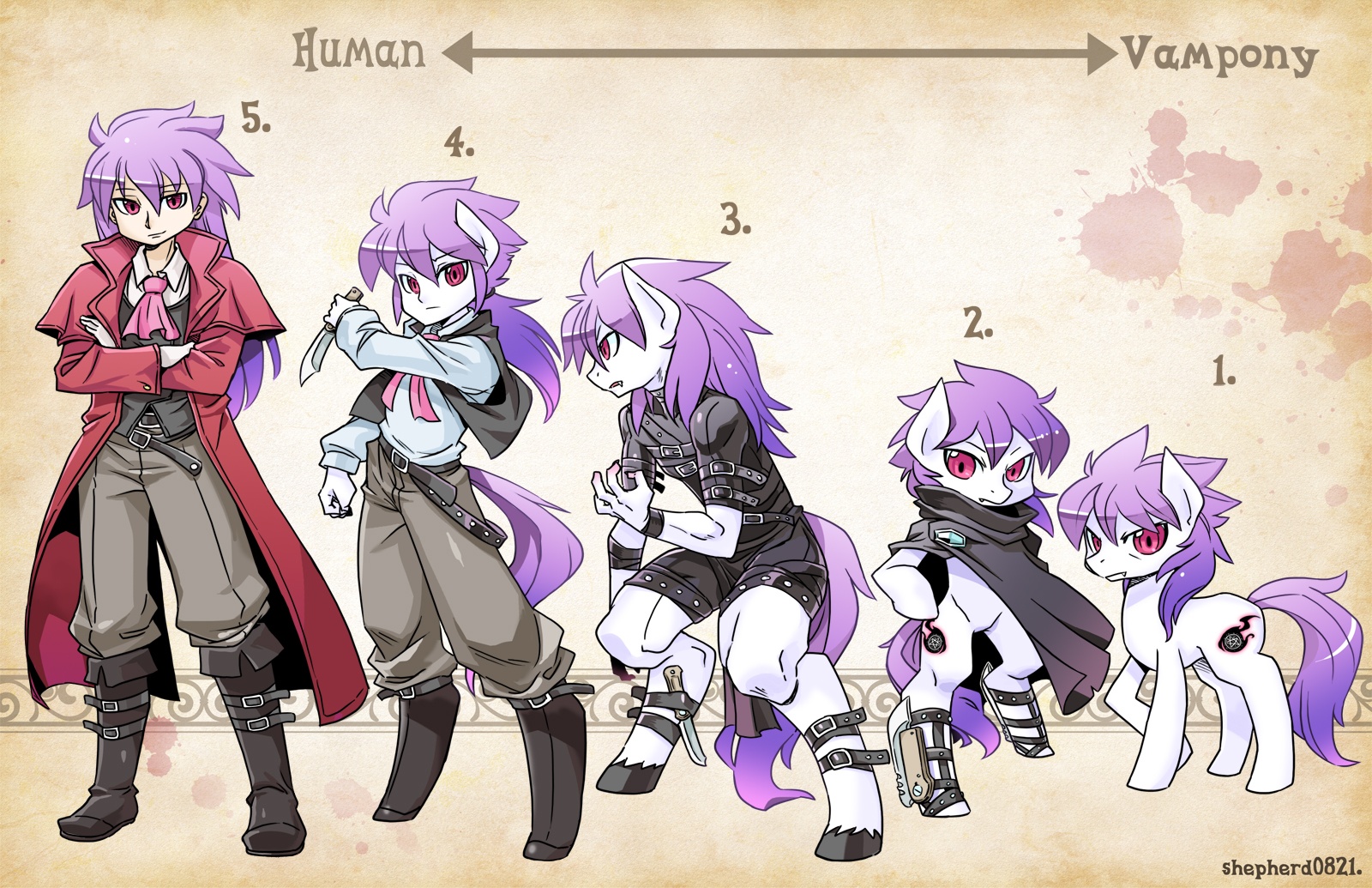 #467885 - safe, artist:shepherd0821, oc, oc only, human, vampony ...