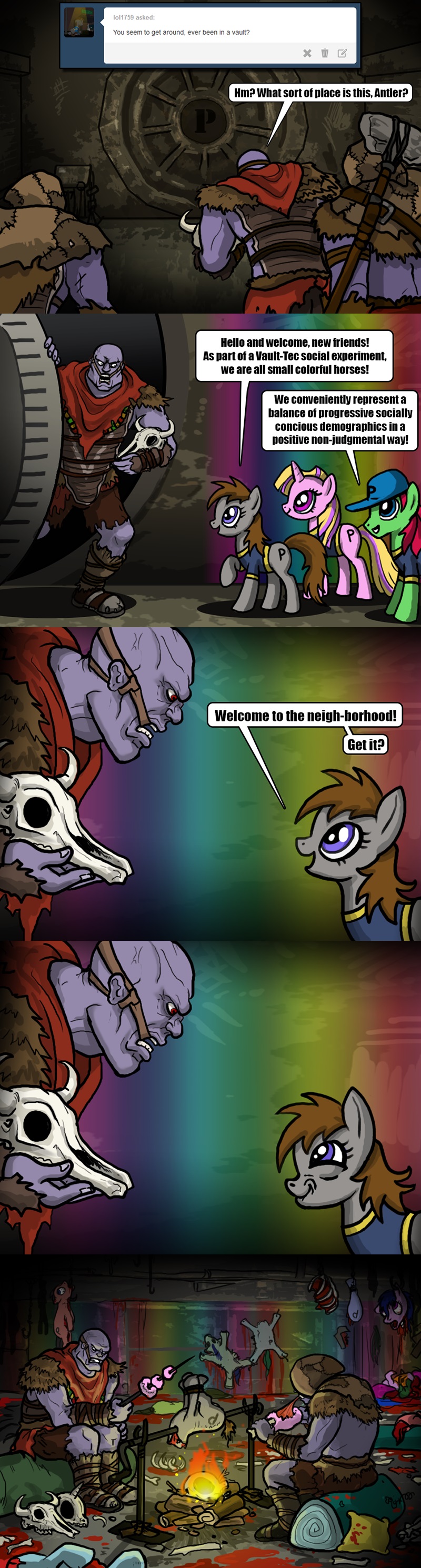 #497119 - grimdark, grotesque, artist:ask-antler, oc, oc only, ask ...