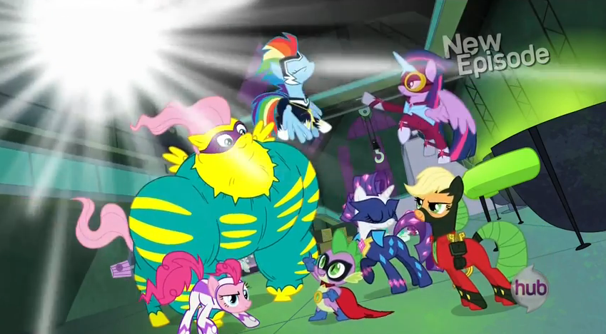 #503313 - safe, applejack, fili-second, fluttershy, humdrum, masked ...