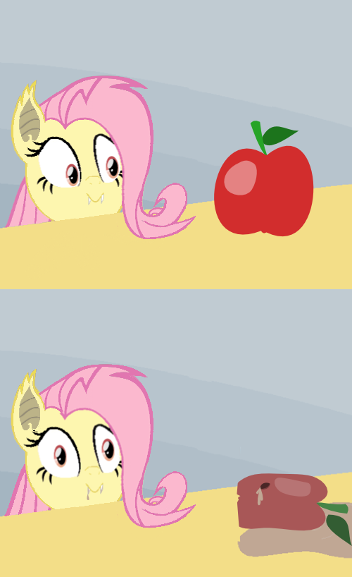 #510943 - safe, fluttershy, bat pony, pony, bats!, apple, comic ...