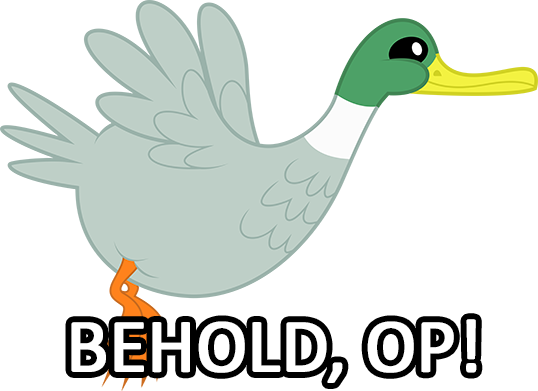 #491090 - safe, duck, derpibooru, barely pony related, image macro, op ...