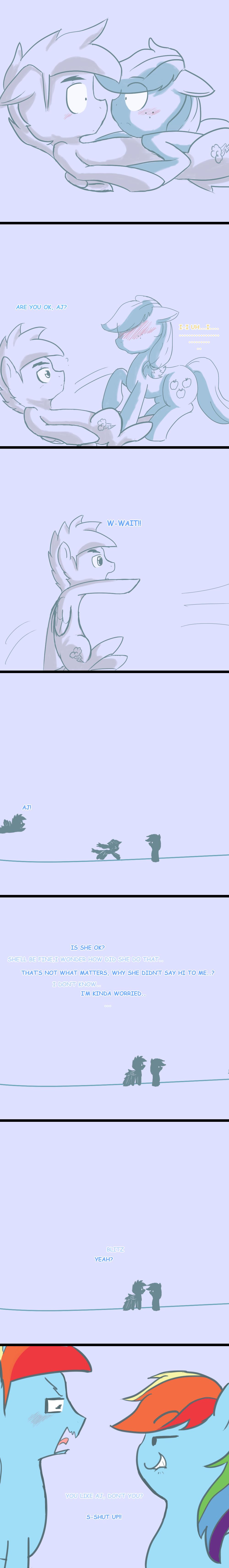 #242959 - safe, artist:nolycs, applejack, rainbow dash, ask pinkie and ...