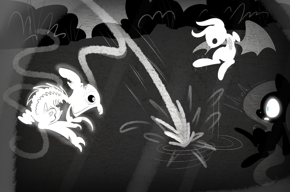 #254195 - grimdark, artist:extradan, angel bunny, fluttershy, demon ...