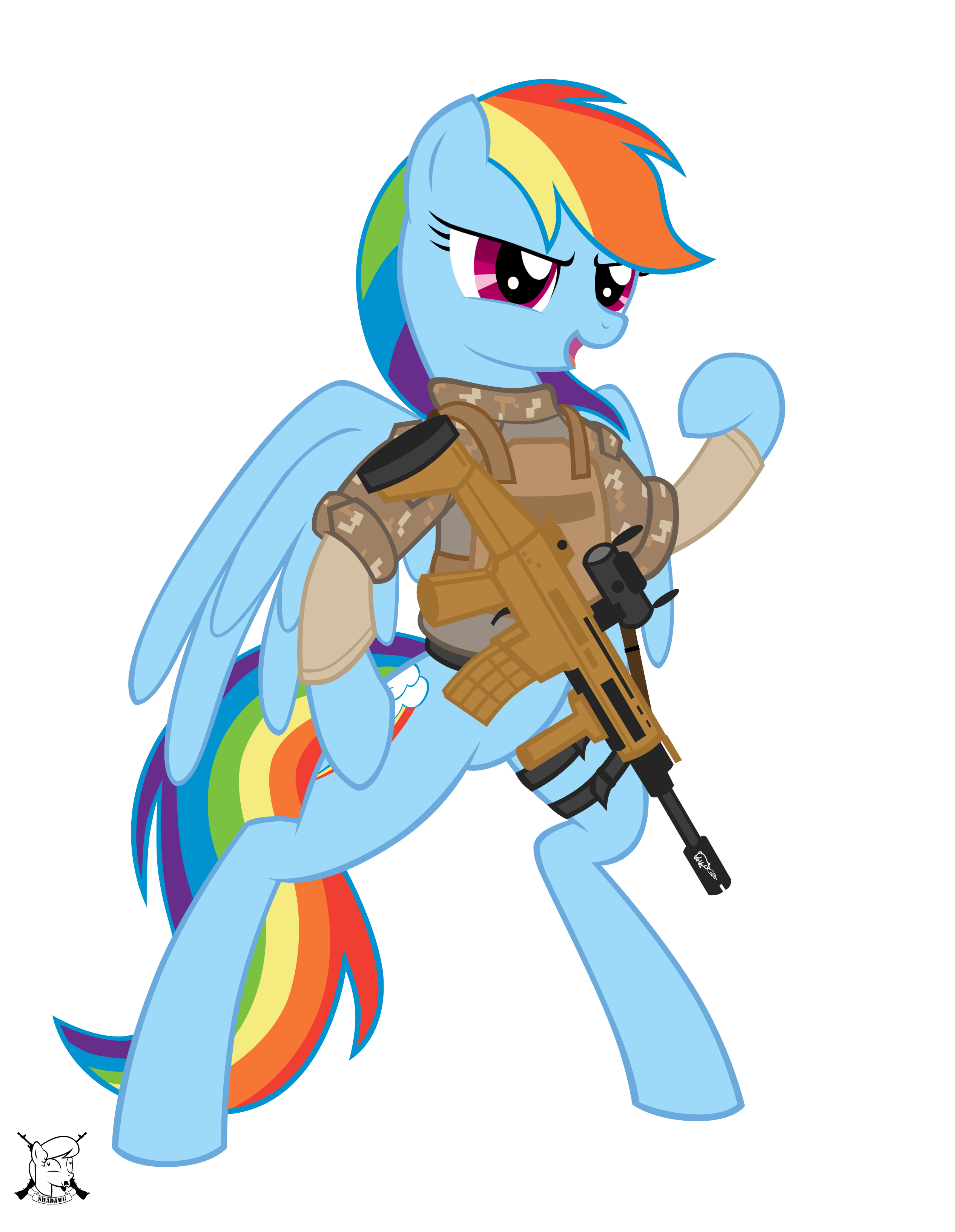#255840 - safe, artist:shadawg, rainbow dash, pegasus, pony, body armor ...