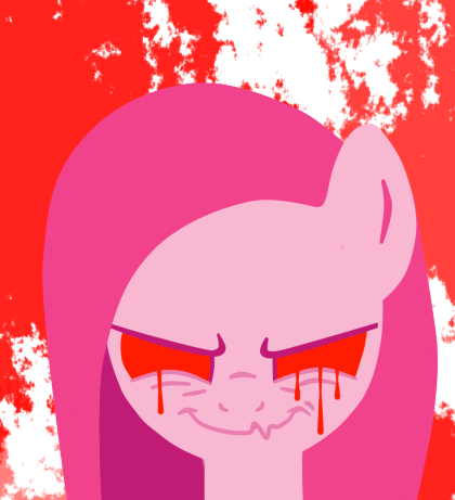 #256190 - grimdark, artist:mc77777211, pinkie pie, angry, blood ...