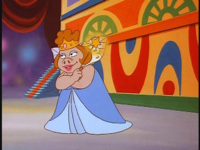 #236673 - safe, screencap, princess porcina, fairy, pig, g1, my little ...