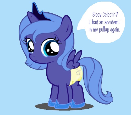 #274555 - suggestive, princess luna, g4, age regression, diaper, diaper ...