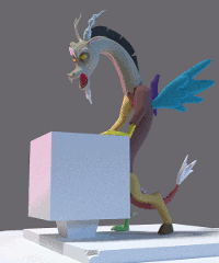 #266273 - questionable, discord, g4, 3d, animated, box, cube, dick in a ...