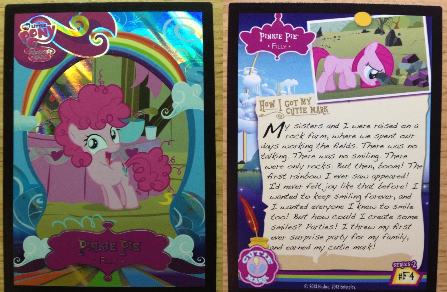 #284805 - safe, pinkie pie, awesome face, card, enterplay, filly ...