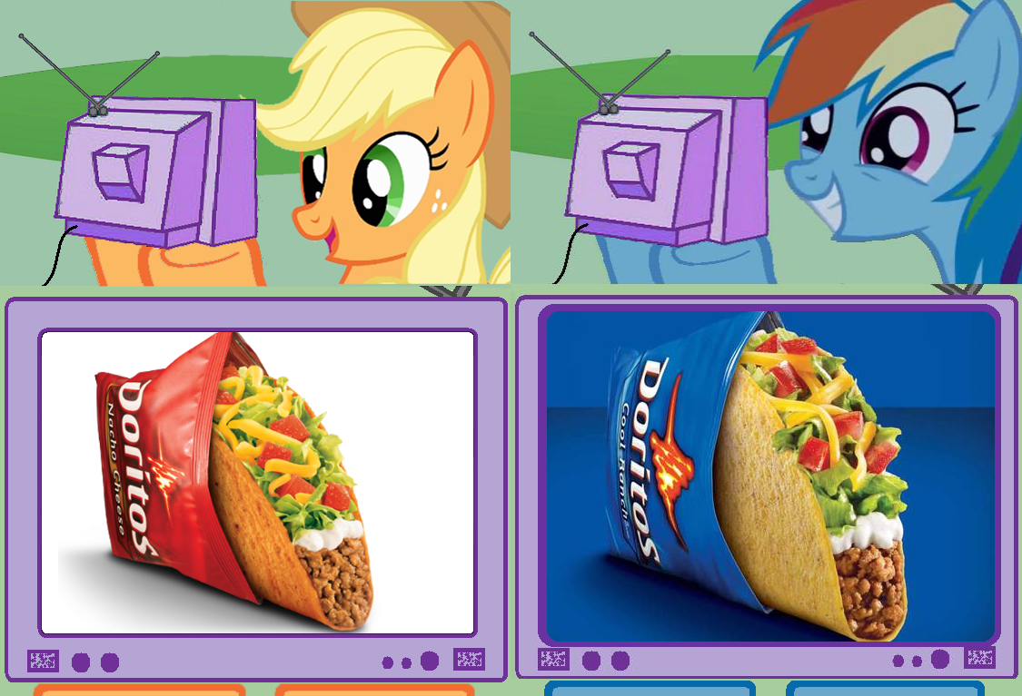 #311206 - safe, applejack, rainbow dash, cool ranch, doritos, doritos ...