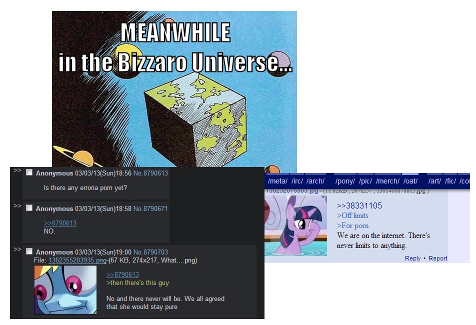 #288969 - safe, princess erroria, bizarro world, ponychan, ponychan ...