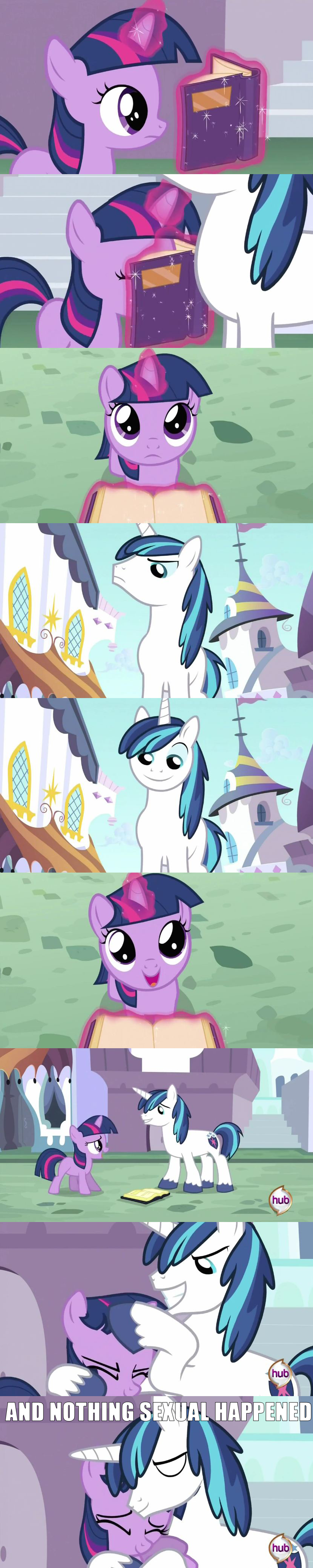 #292724 - suggestive, shining armor, twilight sparkle, g4, comic, filly ...