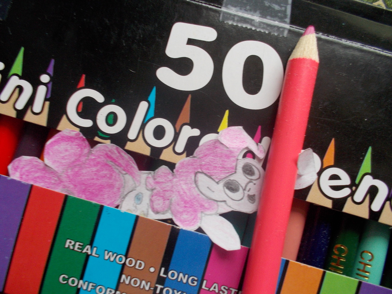 #324010 - safe, pinkie pie, g4, colored pencils, irl, paper child ...