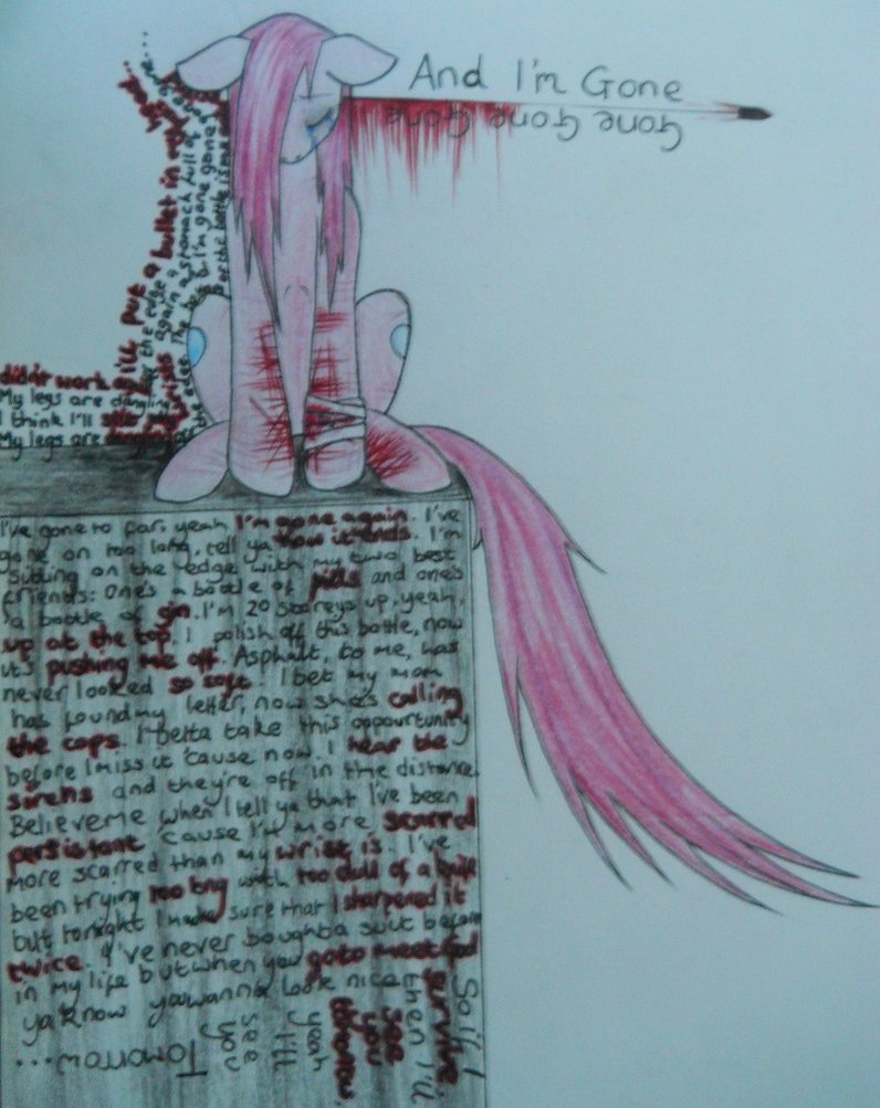 #329199 - grimdark, grotesque, artist:haterthepony, pinkie pie, bandage ...