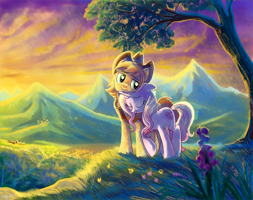 #315687 - safe, artist:yulyeen, braeburn, oc, pony, unicorn, canon x oc ...