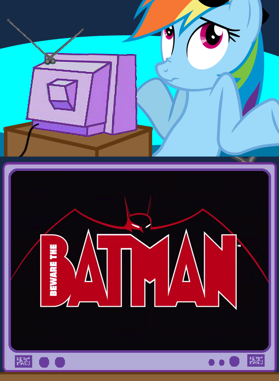 #352471 - safe, rainbow dash, batman, beware the batman, dc comics ...