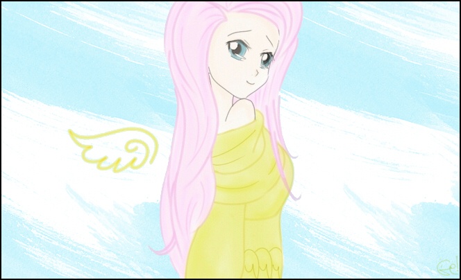 #359820 - safe, artist:xael, fluttershy, human, g4, clothes, female, humanized, pixiv, solo ...