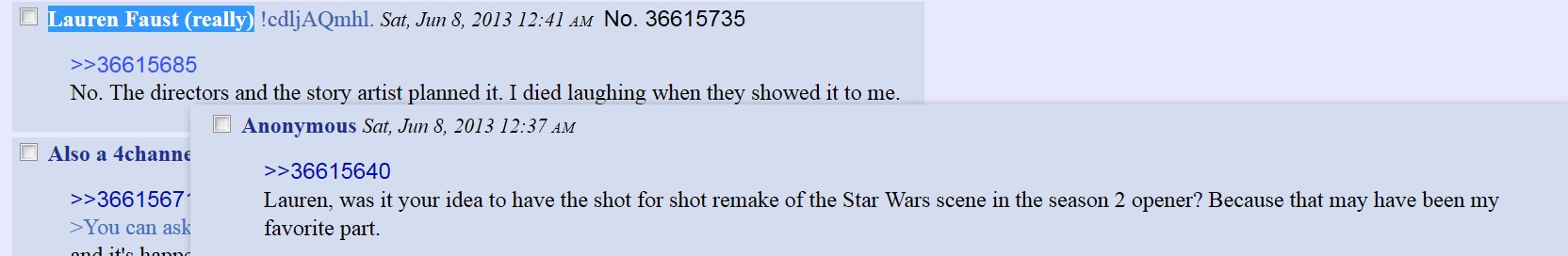 #343259 - safe, the return of harmony, faust on ponychan, lauren faust ...