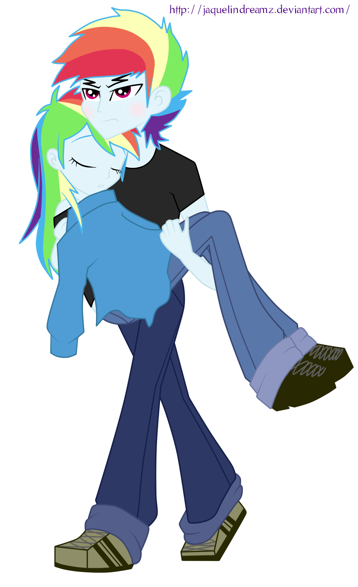 #362402 - artist:jaquelindreamz, blushing, carrying, dashblitz ...