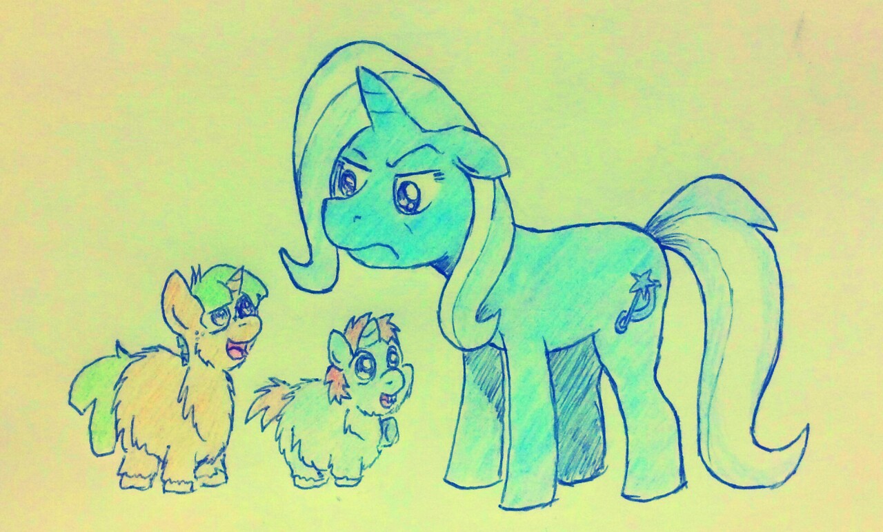 #383780 - safe, artist:fluffsplosion, snails, snips, trixie, fluffy ...