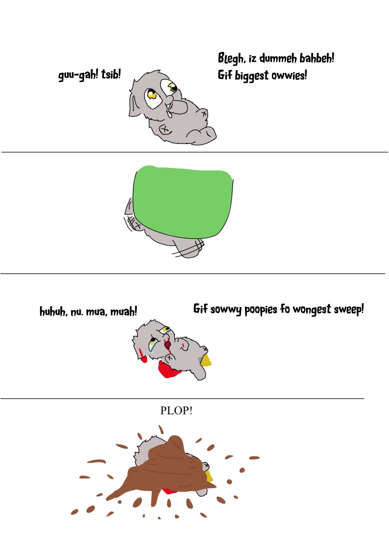 #384207 - grimdark, grotesque, fluffy pony, blood, comic, derp, fluffy ...