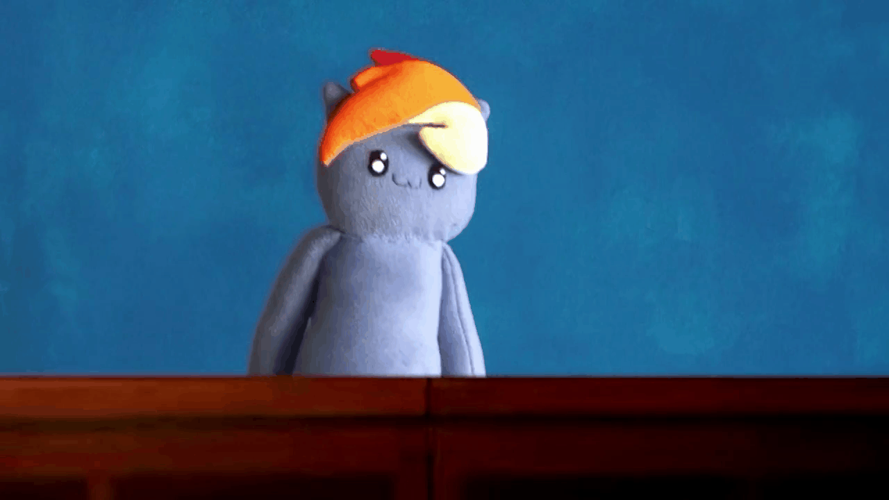 #386467 - safe, rainbow dash, g4, animated, female, potter puppet pals ...