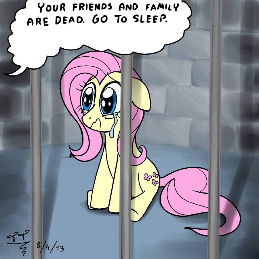 #402733 - semi-grimdark, artist:tomtornados, fluttershy, pony, g4 ...