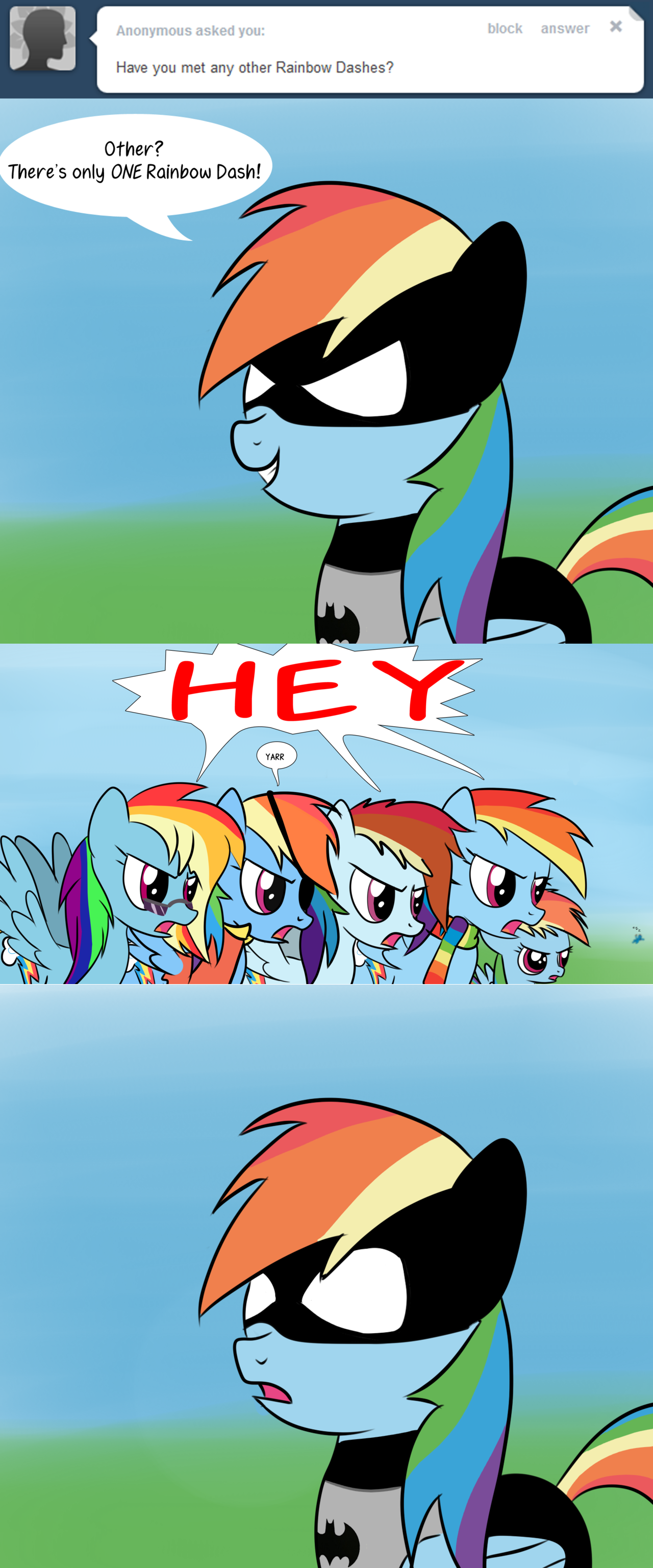 #412057 - safe, rainbow dash, g4, alternate universe, batman, batmare ...