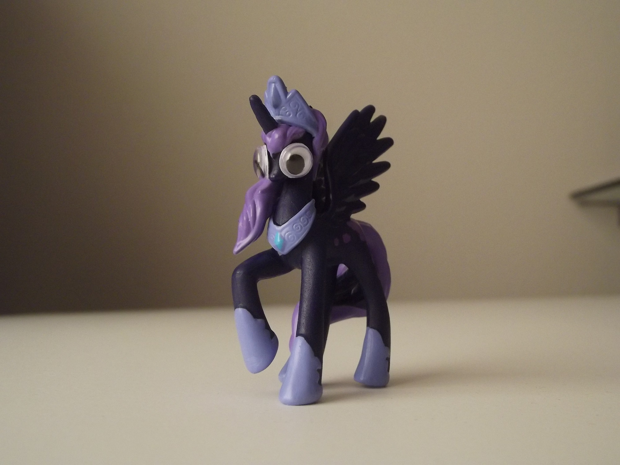 #394288 - safe, nightmare moon, g4, female, googly eyes, irl, meme ...